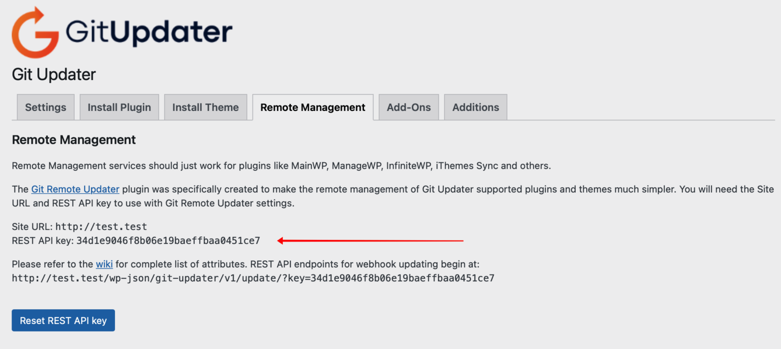 Remote Management – REST API Endpoints – Git Updater Remote Management – REST API Endpoints – Git Updater